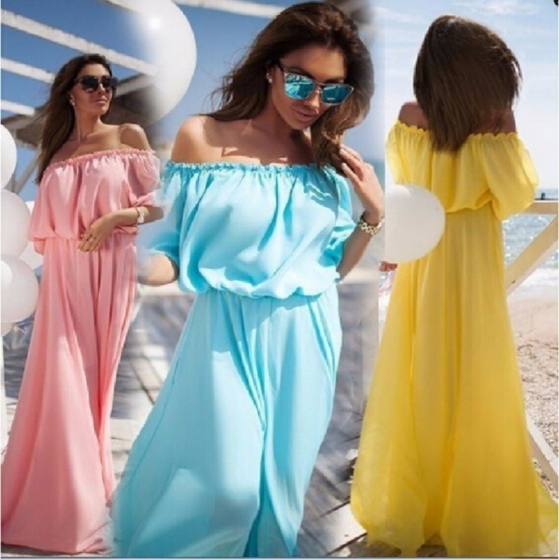Matching Off-Shoulder Beach Dresses – Fabhooks