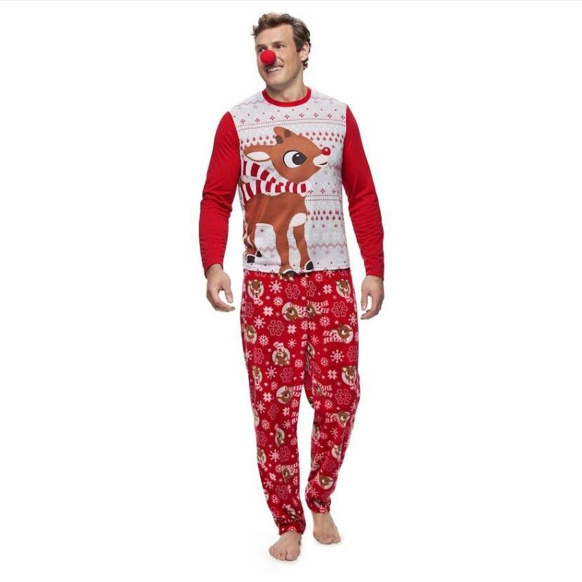 Red Reindeer Pajama Set for Whole Family - Fabhooks